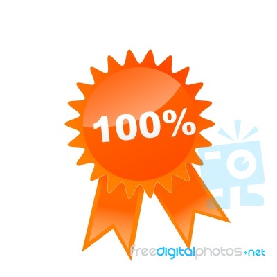 100 Percent Badge Stock Image - Royalty Free Image ID 10041458
