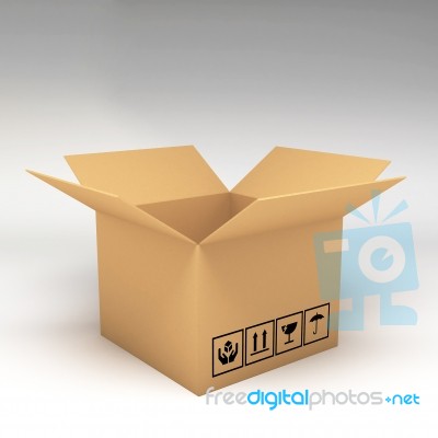 3d Cardboard Boxes Stock Image - Royalty Free Image ID 100256958