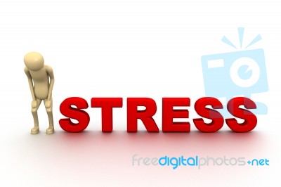 3D Character Under Stress Stock Image - Royalty Free Image ID 10051734