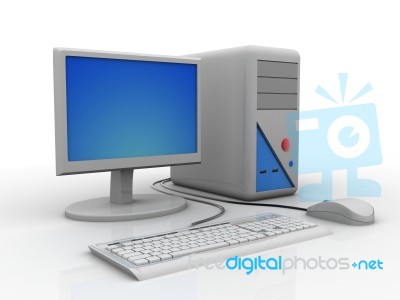 3d Computer Stock Image - Royalty Free Image ID 100191632