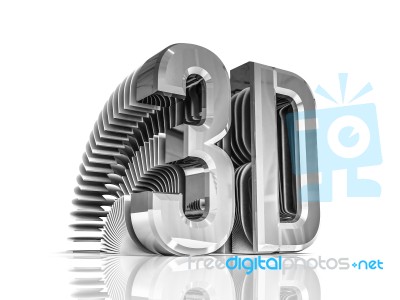 3d Logo On A White Background Stock Image - Royalty Free Image ID 100667283
