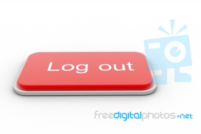 3d Logout Button Stock Image - Royalty Free Image ID 10020618