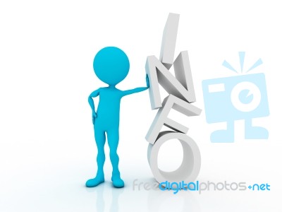 3d Man With Info Text Stock Image - Royalty Free Image ID 10070288
