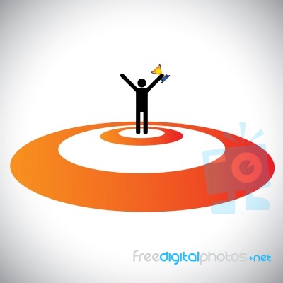 A Winner Winning and Celebrating Stock Image - Royalty Free Image ID ...