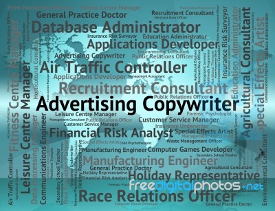 Advertising Copywriter Means Hire Advertisements And Job Stock Image ...