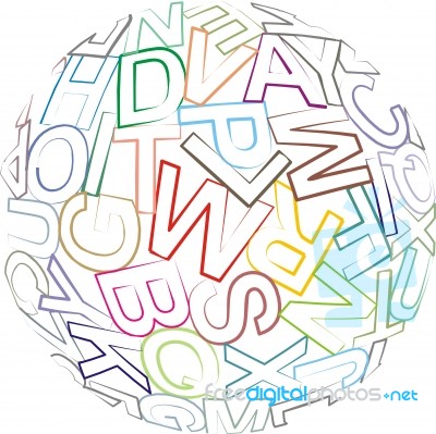 Alphabet In The Ball Stock Image - Royalty Free Image ID 10029820