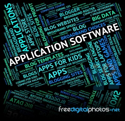Application Software Meaning Freeware Word And Applications Stock Image ...