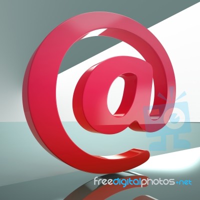 At Sign Means E-mail Symbol For Message Stock Image - Royalty Free ...