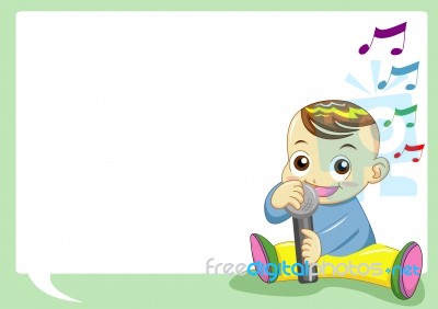 Baby Singing Stock Image - Royalty Free Image ID 10023554