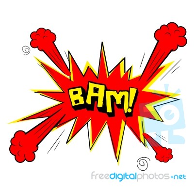 Bam Text Stock Image - Royalty Free Image ID 10041784