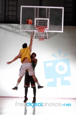 Basketball Player Carry Ball Stock Photo - Royalty Free Image ID 100204234