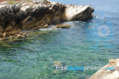 Beautiful Lagoon With Green Ocean Water Stock Photo - Royalty Free ...