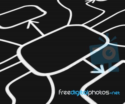 Blank Diagram Shows Schematic Plan Flow Chart Stock Image - Royalty ...