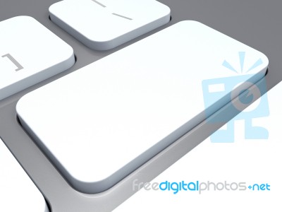 Blank Keyboard Key Shows White Empty Copyspace Keypad Stock Image ...