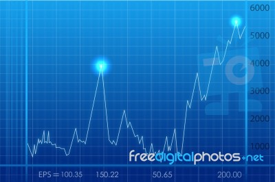 Blue Line Chart Stock Image - Royalty Free Image ID 100101521
