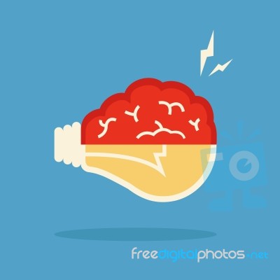 Brian Bulb Idea Stock Image - Royalty Free Image ID 100179115