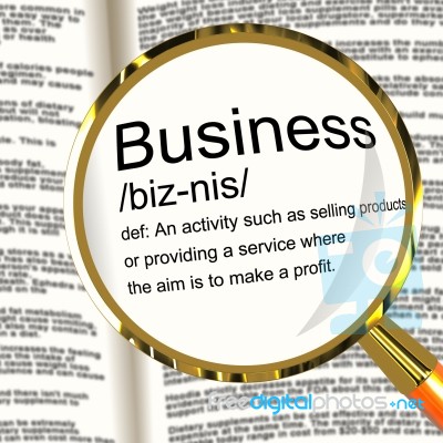 Business Definition Magnifier Stock Image - Royalty Free Image ID 10088268