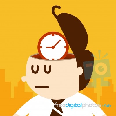 Business Man Thinking About Time Stock Image - Royalty Free Image ID ...