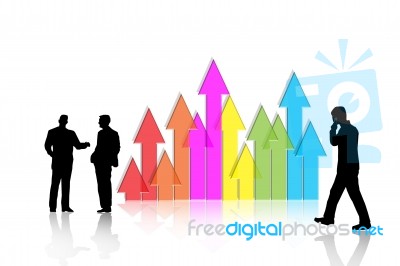 Business People With Chart Stock Image - Royalty Free Image ID 10083180