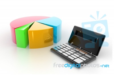 Calculator And Pie Chart Stock Image - Royalty Free Image ID 100167881