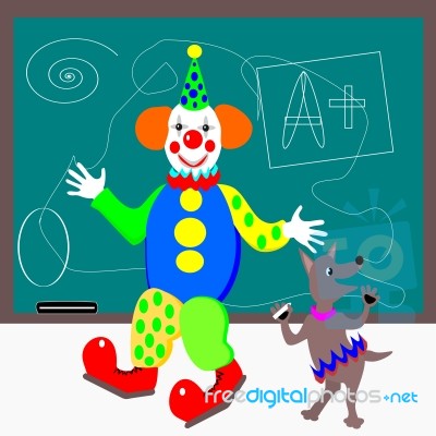 Cartoon Class Clown Stock Image - Royalty Free Image ID 10077946