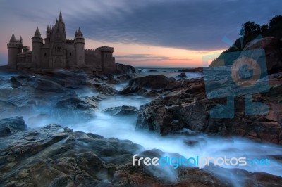 Castle with rocks Stock Photo - Royalty Free Image ID 10098530