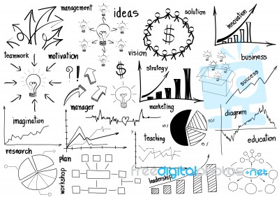 Charts And Graphs Drawing Stock Image - Royalty Free Image ID 100164045