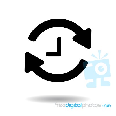 Clockwise Spinning Arrows Icon Illustration Eps10 On White Background ...