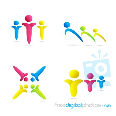 Colorful team Icons Stock Image - Royalty Free Image ID 10088440