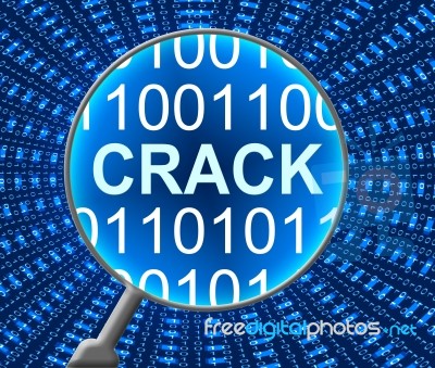 Computer Crack Shows Cracking Monitor And Computing Stock Image ...