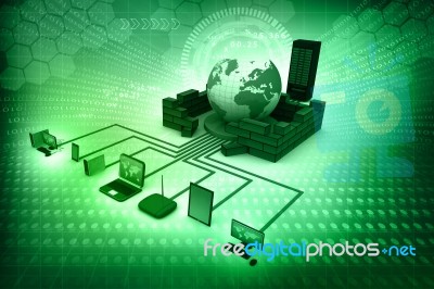 Computer Network And Internet Communication Stock Image - Royalty Free ...