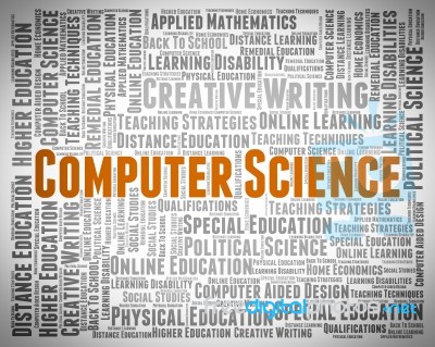 Computer Science Shows Learned Word And Text Stock Image - Royalty Free ...