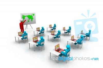 Computer Training Stock Image - Royalty Free Image ID 10021884