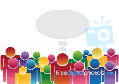 Crowd Thinking Stock Image - Royalty Free Image ID 10040650