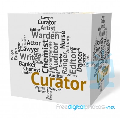 Curator Job Meaning Work Words And Occupations Stock Image - Royalty ...
