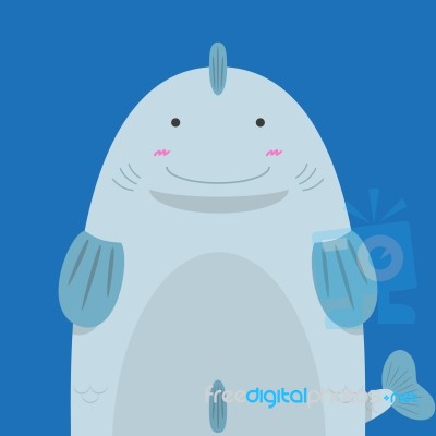 Cute Big Fat Fish Stock Image - Royalty Free Image ID 100474417