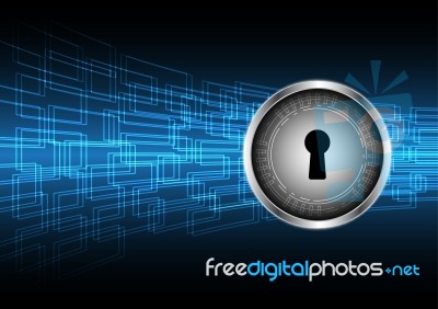 Cyber Security Keyhole Lock Circle Stock Image - Royalty Free Image ID ...