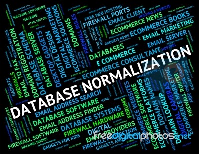 Database Normalization Meaning Computing Standard And Text Stock Image ...