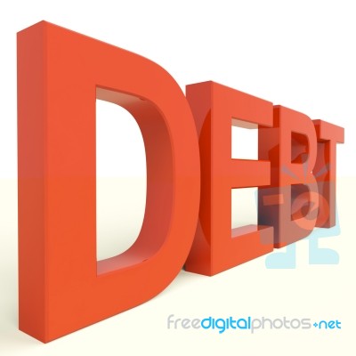 Debt Word In Red Stock Image - Royalty Free Image ID 10079557
