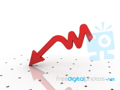 Decreasing Arrow Graph Stock Image - Royalty Free Image ID 10015676