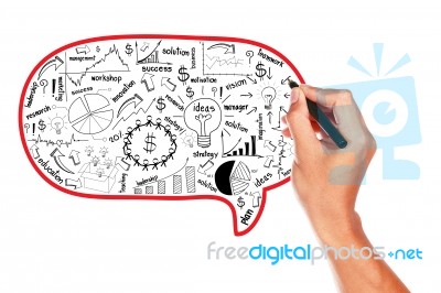 Drawing Business Plan Concept Idea Stock Image - Royalty Free Image ID ...