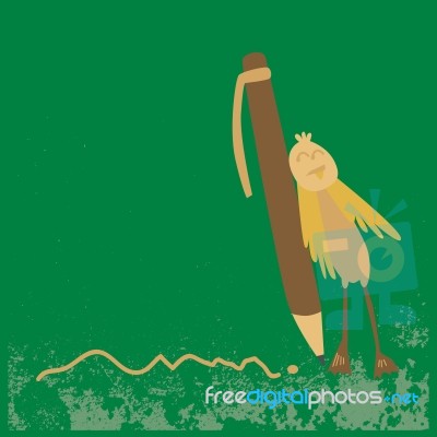 Duck Writing Stock Image - Royalty Free Image ID 100196372