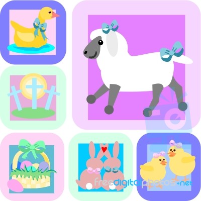 Easter Tiles Stock Image - Royalty Free Image ID 10077849