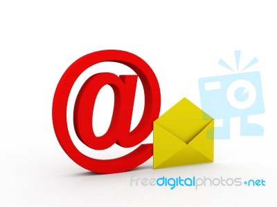 Email Sign & Envelope Stock Image - Royalty Free Image ID 10022552