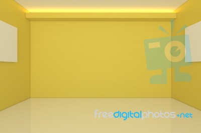 Empty yellow Room Stock Image - Royalty Free Image ID 10086993