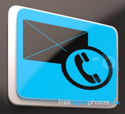 Envelope Phone Sign Showing Customer Service Stock Image - Royalty Free ...