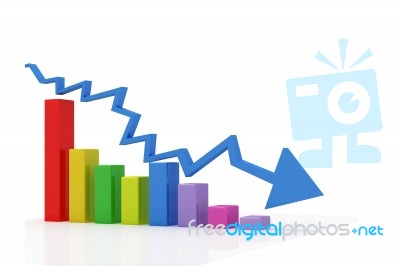 Falling Bar Chart Stock Image - Royalty Free Image ID 10077379