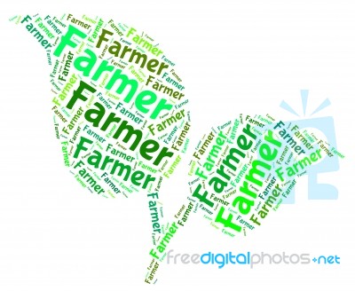 Farmer Word Means Cultivation Farms And Cultivates Stock Image ...