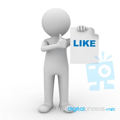 Figure Showing Thumb Up Stock Image - Royalty Free Image ID 10098219