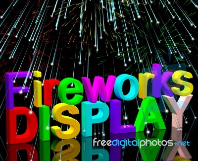 Fireworks Display Words Stock Image - Royalty Free Image ID 100100825